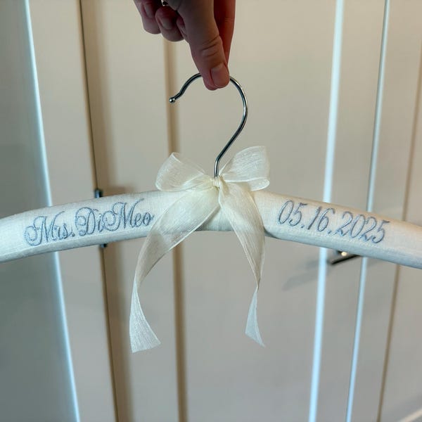 Embroidered Baby Hanger Set,personalized Gift,blue and Pink Baby Cloth ...