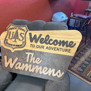 Park Style Welcome Sign Parks System Inspired Family Name - Etsy