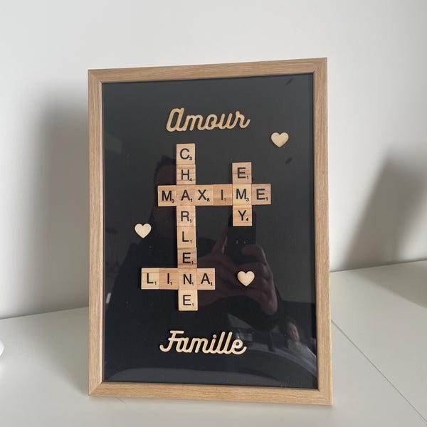 Tableau personnalisé Scrabble famille cadeau cadre - Etsy France