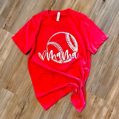 Mama Baseball White Screenprint Transfer, Softball Mom, Baseball Mom ...