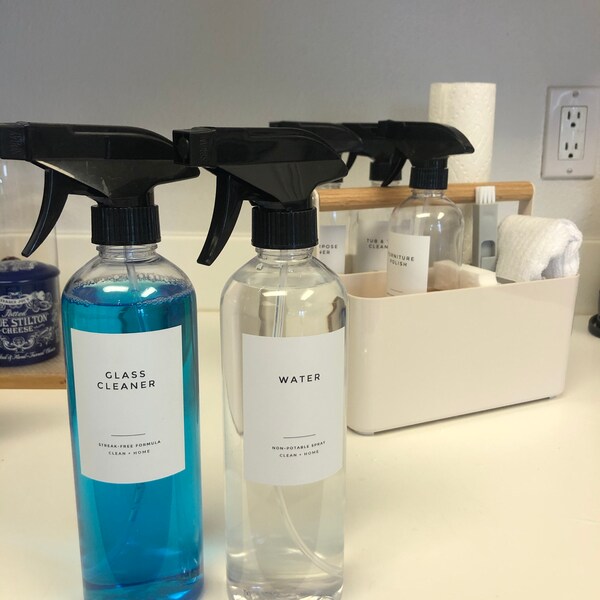 Clean+home Cleaning and Laundry Labels • Water and Oil Resistant ...