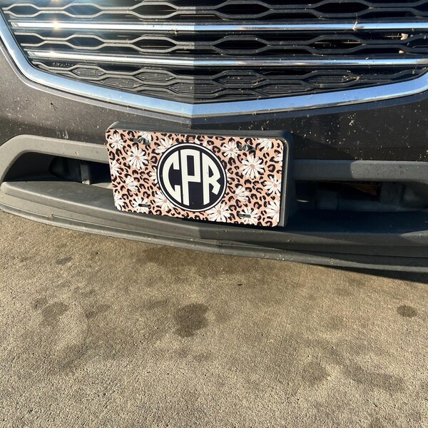 Messy Highland Cow License Plate - Cute - Leopard Print - License Plate ...