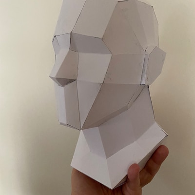 Male Head Planes, Head Sculpture, Paper Sculpture, Low Poly Sculpture ...