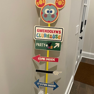 Personalized Customized Mickey Mouse Clubhouse Party Sign Digital ...