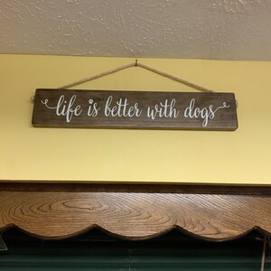 Personalized Dog Sign, Life is Better With Dogs Sign, Personalized Dog ...