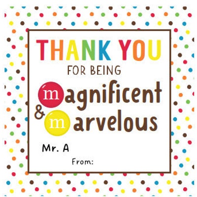 Teacher Appreciation Gift Tag, Starburst Gift Tags, Teacher ...