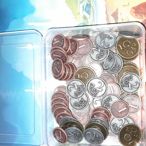 Gold Metal Coins, 25mm, of Value 5 for Board Games, Role Playing Games ...