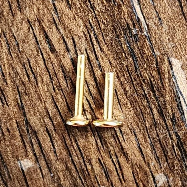 16G Titanium Moon Dangle Flat Back Stud, Nose Stud, Internally Threaded ...