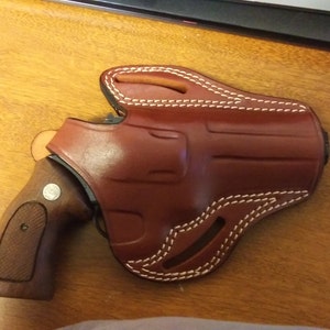 New Colt Python 357 Magnum Leather OWB 4.25 Barrel Holster | Etsy
