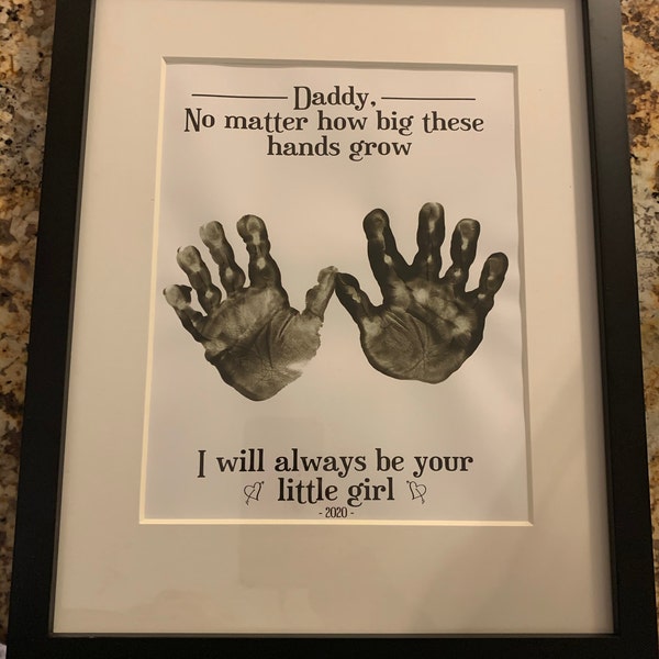 Personalized Father's Day Gift From Daughter, Dad Gift, Child's Hand ...