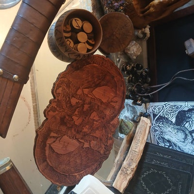 Eir Healing Norse Goddess Asatru Heathen Altar Plate Wood Decor - Etsy