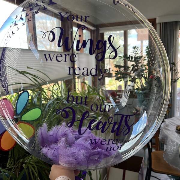 Custom Memorial Balloon, in Memory of Balloon, Message to Heaven ...