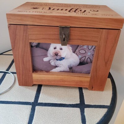 Personalized Pet Memory Box / Urn With Name and Quote or Poem - Etsy