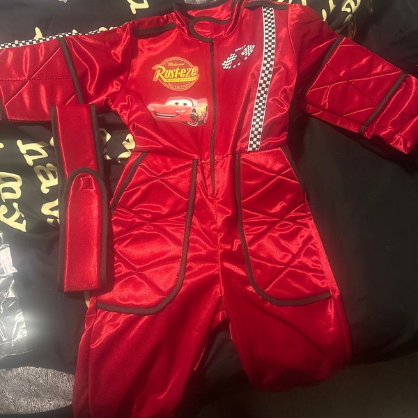 Cars Lightning Mcqueen Suit, Boys Racer Costume, Red Racer Suit, Racer ...