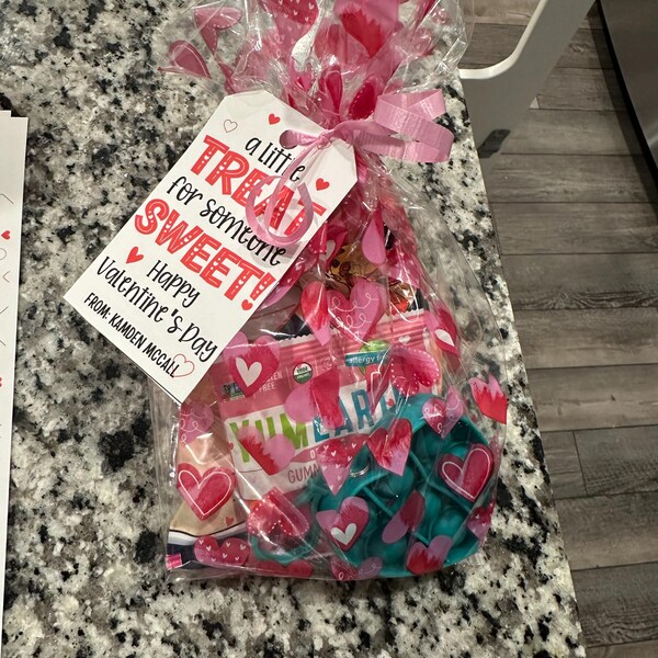 Valentine's Day Tag, Sweet Treat, Valentine Gift Label, Kids School ...