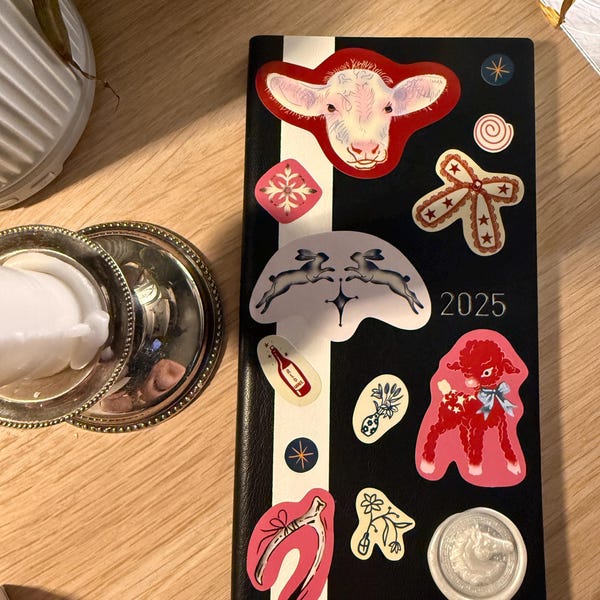 Illustrated Aesthetic Vinyl Sticker Sheet | Series 1 - Etsy