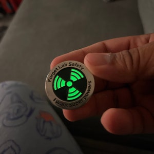 Science Enamel Pin Glow in the Dark Forget Lab Safety I Want Super ...