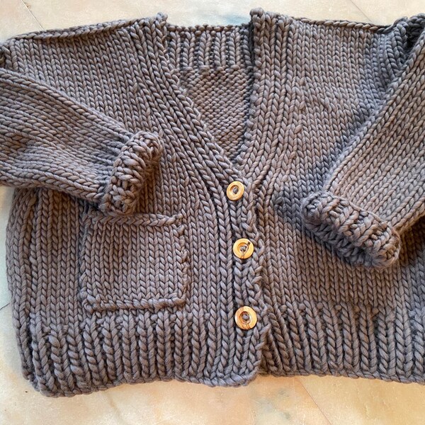 Knit Kit - 'button (kn)it Up' Knitted Cardigan for Beginners - Etsy