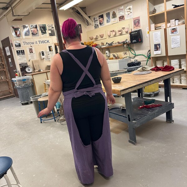 Green Durable Cotton Canvas Pottery Apron Ceramic Apron Throwing Apron ...