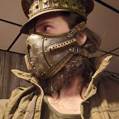 Steel Sci-fi Mask Post-apocalyptic Mask Leather Mask Handcrafted Mask ...