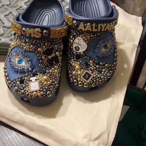 Kids Custom Purple or Blue Butterfly Crocs - Etsy