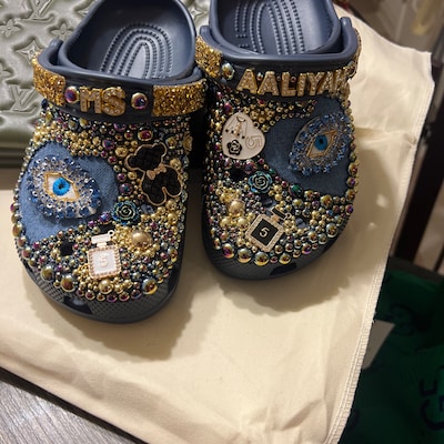 Kids Custom Purple or Blue Butterfly Crocs - Etsy