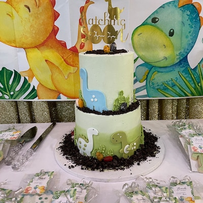 Dino Hatching Soon SVG & PNG Cake Topper, Digital Cut Files for Cutting ...