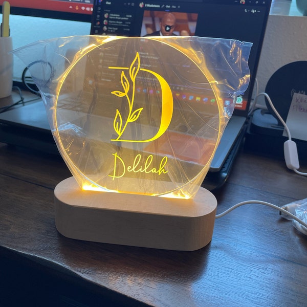 Plaque With Family Tree, Custom Tree of Life LED Light With Kids Names ...