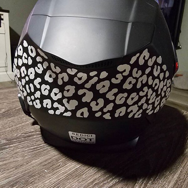 Cheetah Print Reflective Bike Safety Decals Helmet Body Decal Fork Rim ...