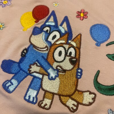 Cartoon Blue Dog Style Machine Embroidery Font Design, Instant Download ...