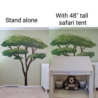 Large Acacia Tree Wall Decals, Nursery Wall Decals, Tree Wall Sticker ...