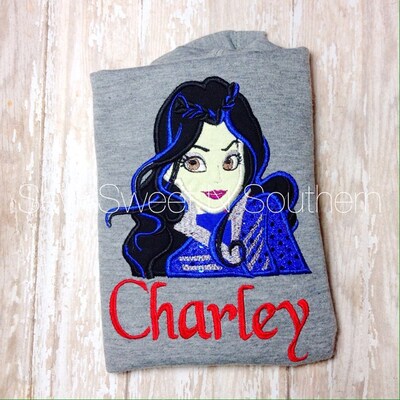 Descendants Evie Applique Design Machine Embroidery Digital Download ...