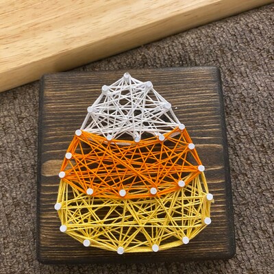 DIY 4x4 Candy Corn String Art Kit - Etsy