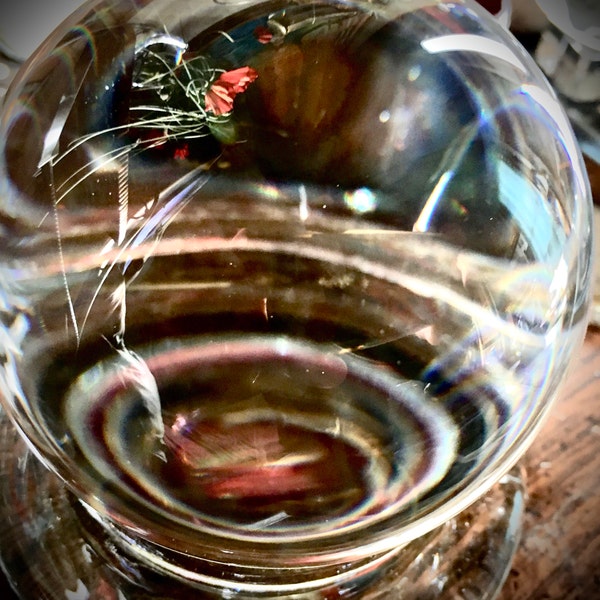 Crystal Clear Leaded Crystal Ball With Wood Stand Gazing Crystal Ball ...