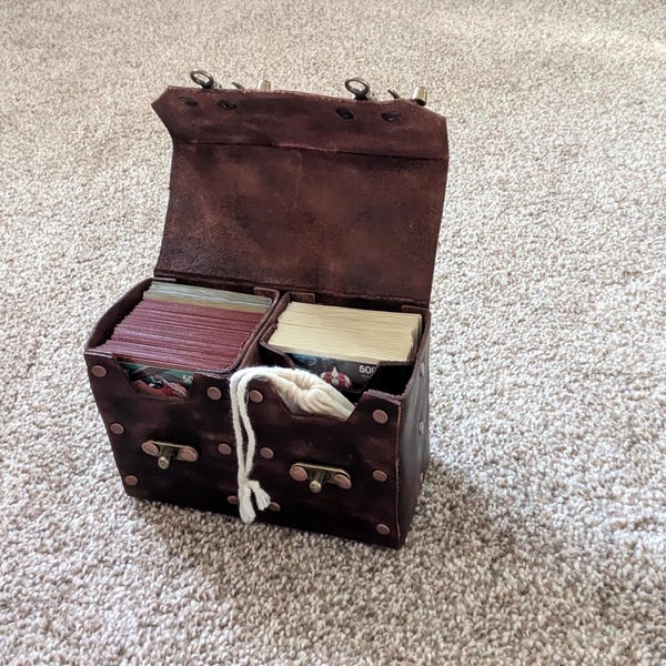 PDF Pattern: the Battle Box! Large Leather Deck Box With Dice Storage ...