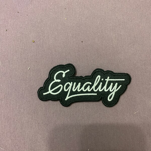 Equality Embroidered Patch - Feminist Iron on Patches, Pride Patch ...