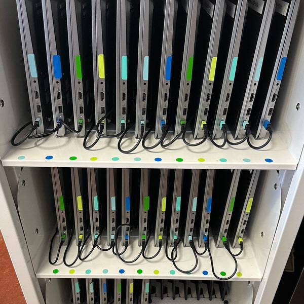 Classroom Laptop Label for Classroom Organization With Color Coded ...