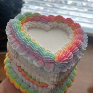 Fake Cake Mini Heart-shaped Cake Box With Sprinkles - Etsy