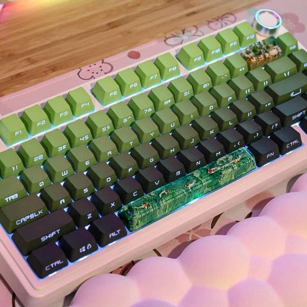 Gradient Matcha Side-printed Keycap Set, OEM Profile, Shine-through ...