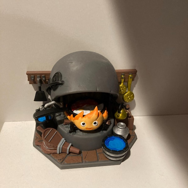 Chibi Calcifer Diorama | Howl's Moving Castle 3D Printed Figurine ...