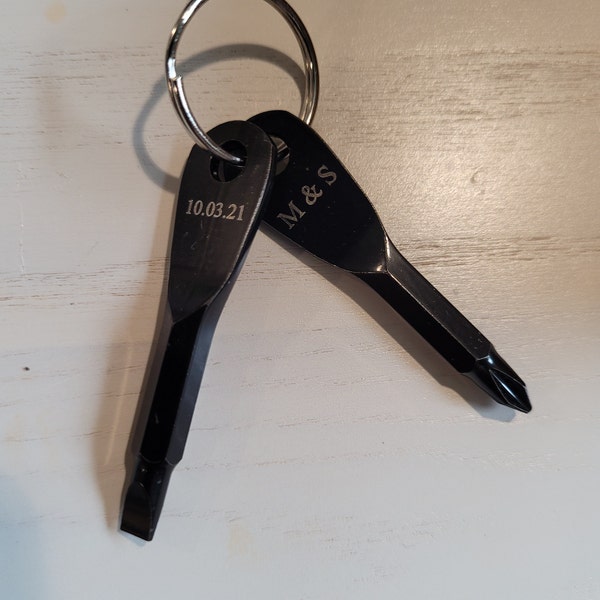 Custom Keychain Screwdriver Set, Engraved Key Chain Set, Key Chain Tool ...