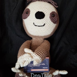 PATTERN Sam the Sloth. PDF Crochet Sloth Pattern Cute - Etsy