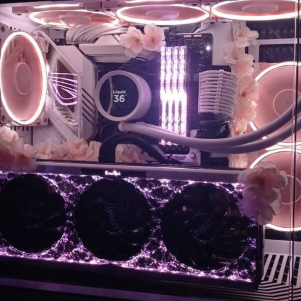 Gaming PC sakura by Optimist Streaming Ready Pink Floral PC - Etsy