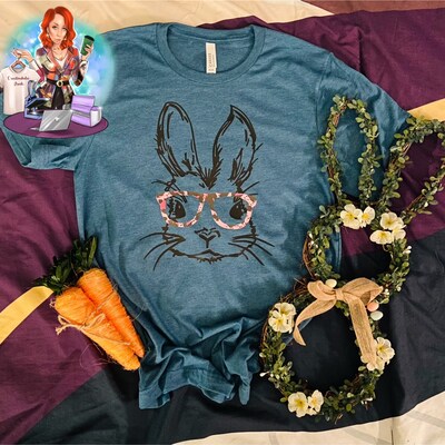 Easy Cut, Easter Bunny With Glasses, Bunny With Glasses, Bunny With ...