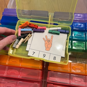 Colored Cube Patterns Task Box Activity Set Montessori Learning Toy for ...