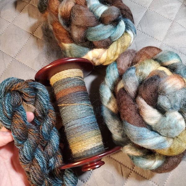 Ecru Romney Combed Top, Wool for Dyeing, Spinning, and Felting, 4 ...