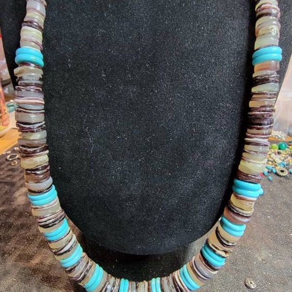 Natural Pectin Shell Multicolour Heishi Beads 16 Inch Strand 6-12mm ...