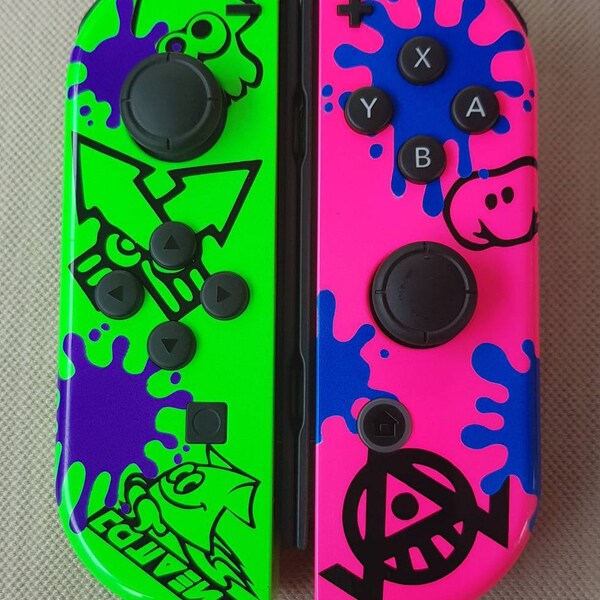 Custom Splatoon 2 Ink Themed Nintendo Switch Joy-con Joycon Controllers ...