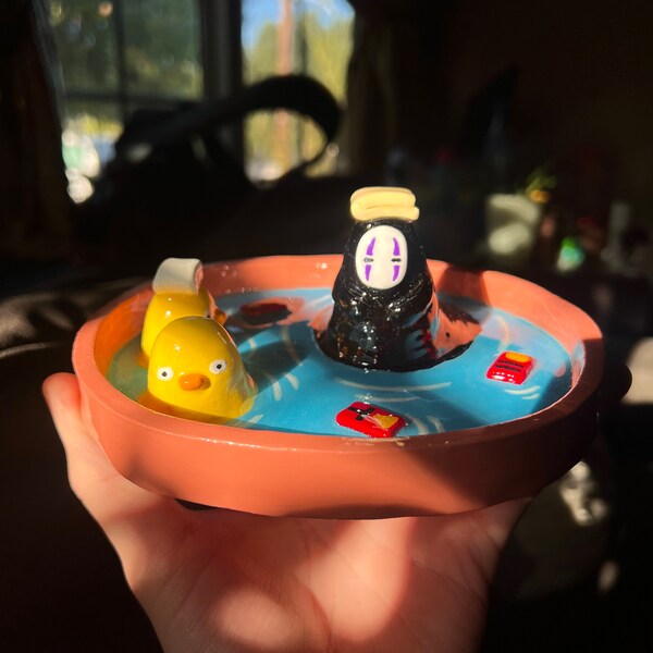 Ponyo Inspired Clay Trinket Tray | Ponyo Figure | Figurine | Home Decor ...