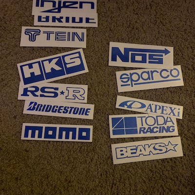 Automotive Sponsor Random Decals Stickers Lot Pack Oil Slick Colors JDM ...